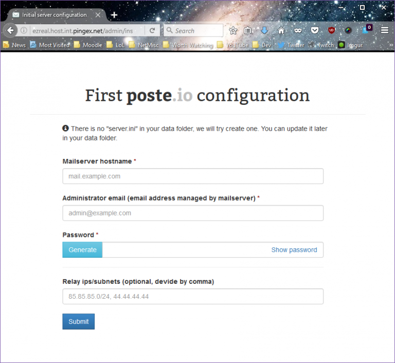 poste.io: Installation complète – Pingex's Log